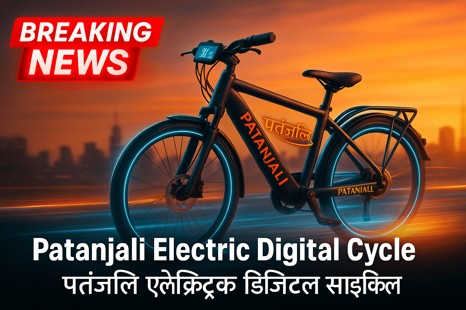 सिर्फ ₹4999 में Patanjali Electric Digital Cycle, जानिए 250W BLDC मोटर और 90KM रेंज का कमाल ...